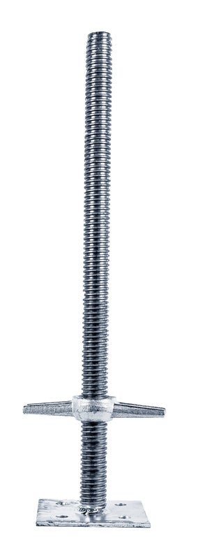 24" x 1-3/8" Screw Jack w/Fixed Base Plate | ERECTORMASTERS